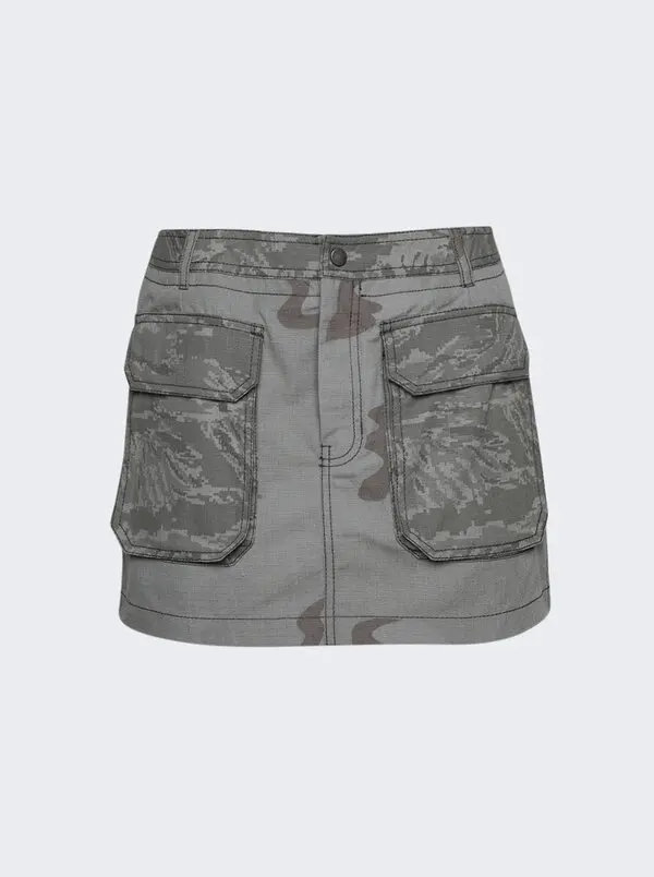 MARINE SERRE Regenerated Mini Skirt - Grey