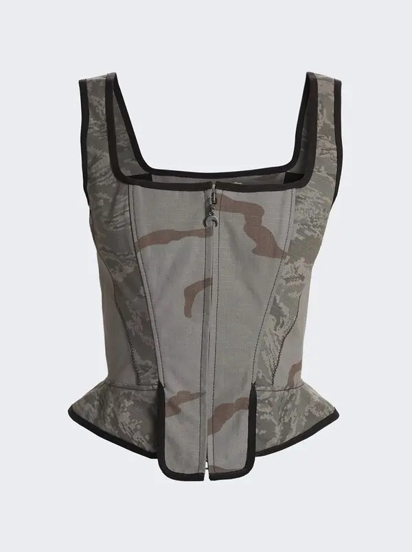 MARINE SERRE Regenerated Corset - Dark Grey