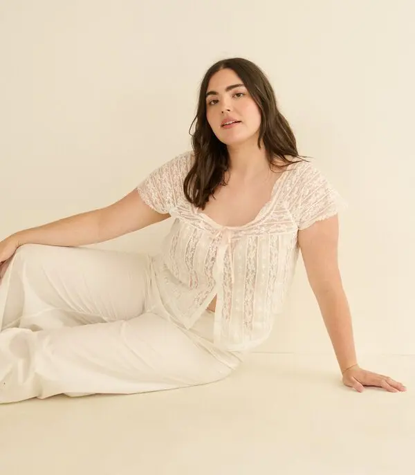 DÔEN Greta Lace Top - Salt