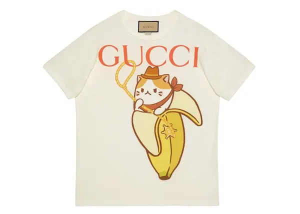 Gucci X Bananya Printed T-shirt - White