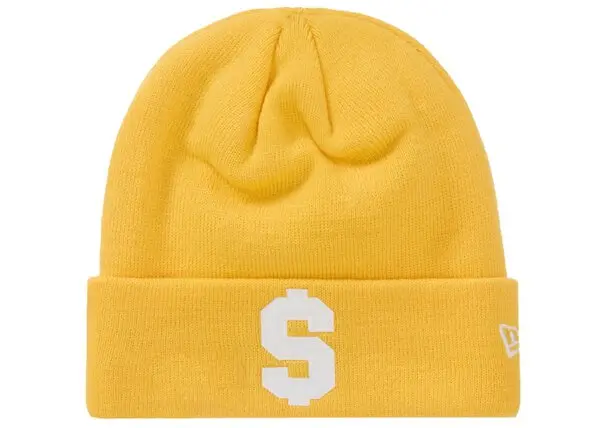 Supreme New Era $ Beanie - Gold
