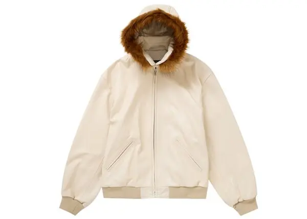 Supreme Hooded Leather Bomber Jacket