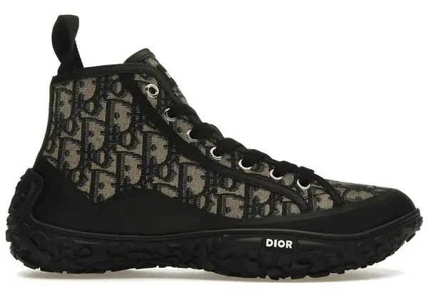 Dior B28 High Top Sneaker - Black/beige/navy Blue