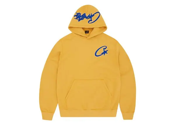 CORTEIZ Satin C Star Appliqué Hoodie - Mustard