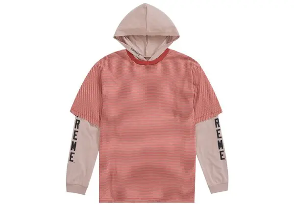 Supreme Layered Hooded Long Sleeve Top - Tan