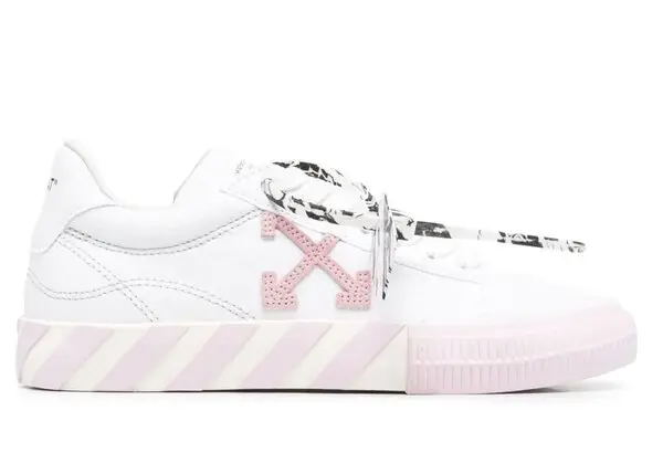 Off-White Off Vulc Low Light Arrow Sneakers - White/pink