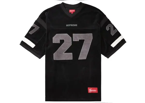 Supreme Velour Football Jersey - Black