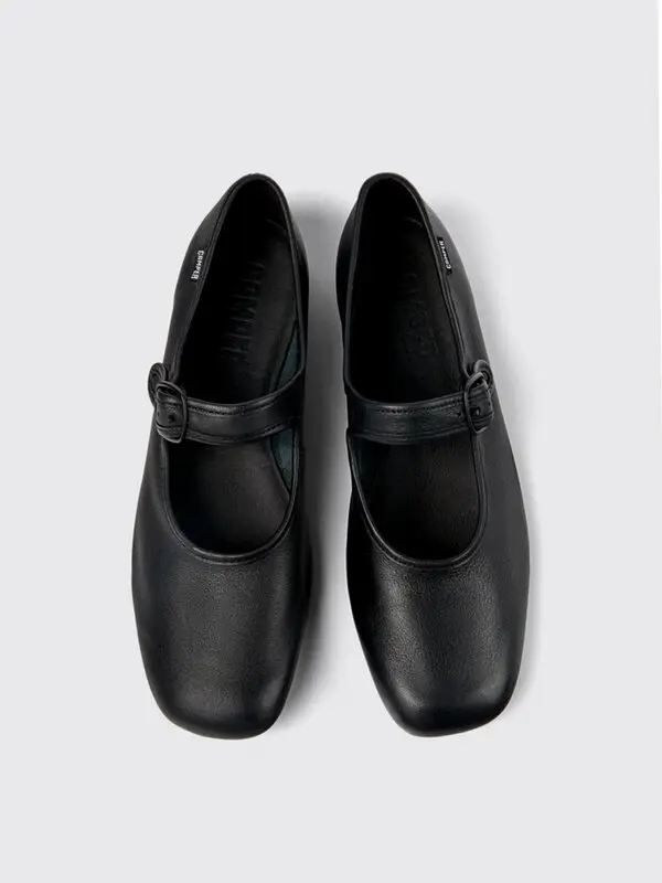 Camper Ballet Flats With Buckle Detail - Black