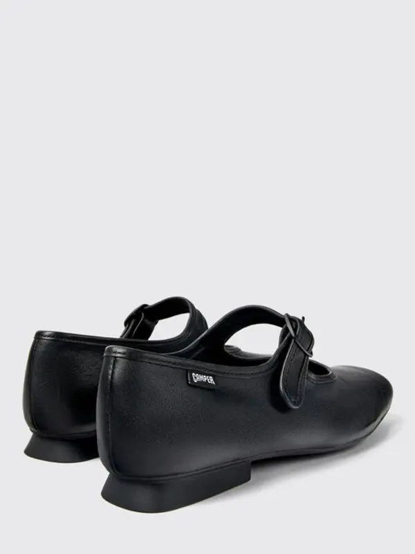 Camper Ballet Flats With Buckle Detail - Black