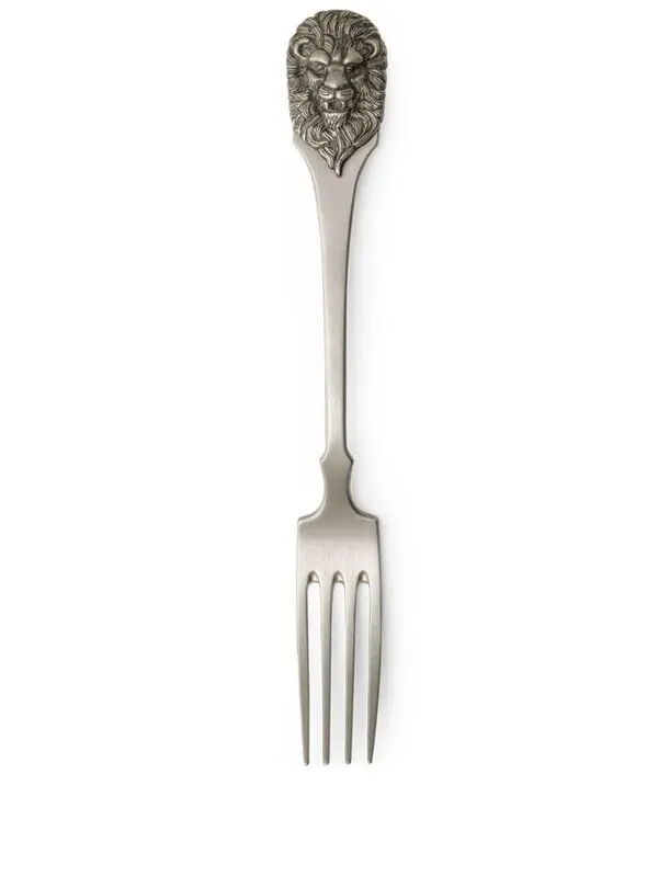 Gucci Lion Head Forks - Silver