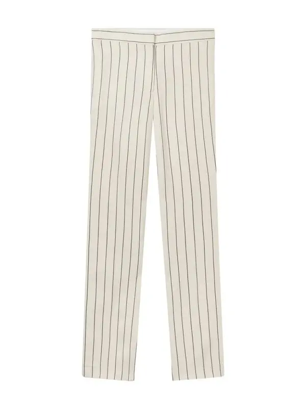Stella McCartney Pinstriped Straight-leg Trousers - Neutrals