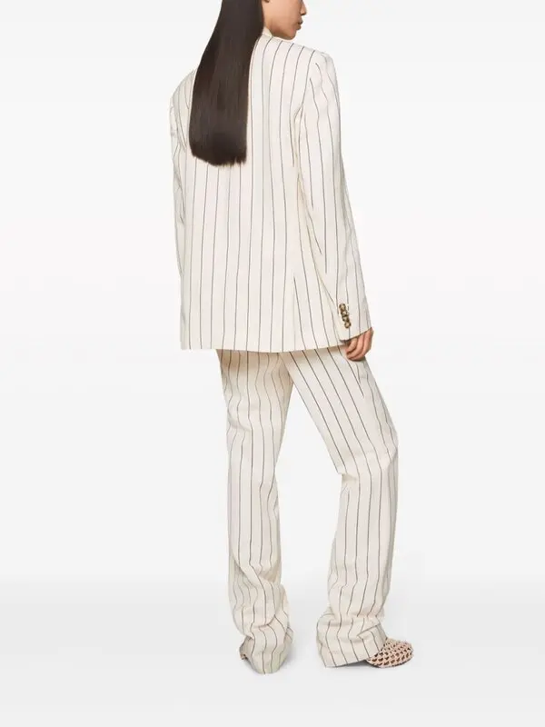 Stella McCartney Pinstriped Straight-leg Trousers - Neutrals