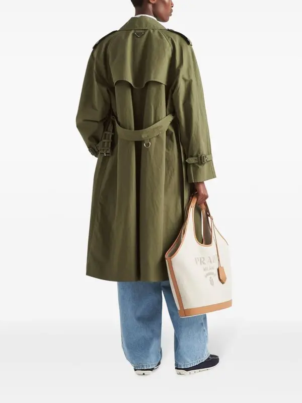 Prada Double-breasted Belted Trench Coat