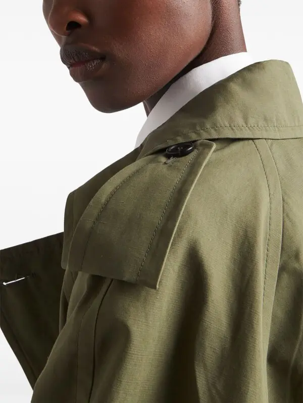 Prada Double-breasted Belted Trench Coat