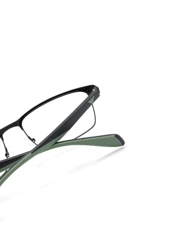 Emporio Armani Rectangle-frame Glasses - Black