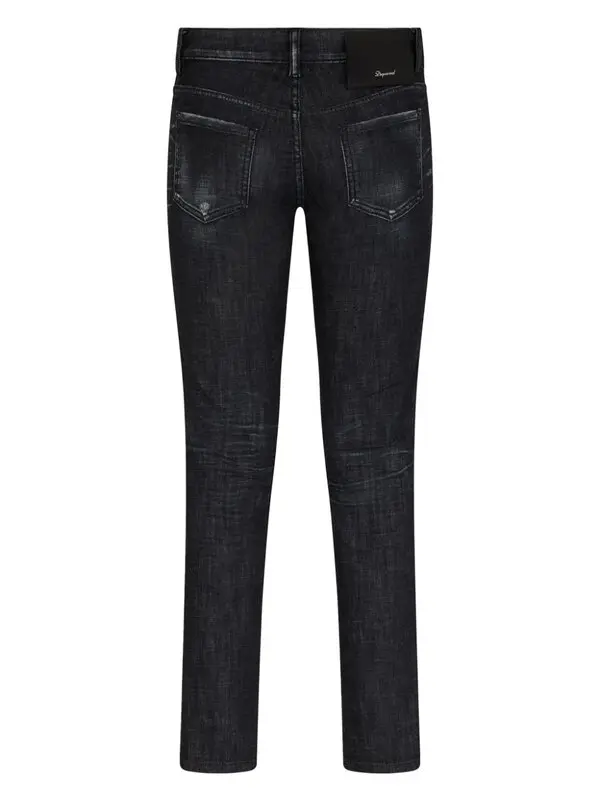 Dsquared2 Logo-patch Tapered Jeans - Black