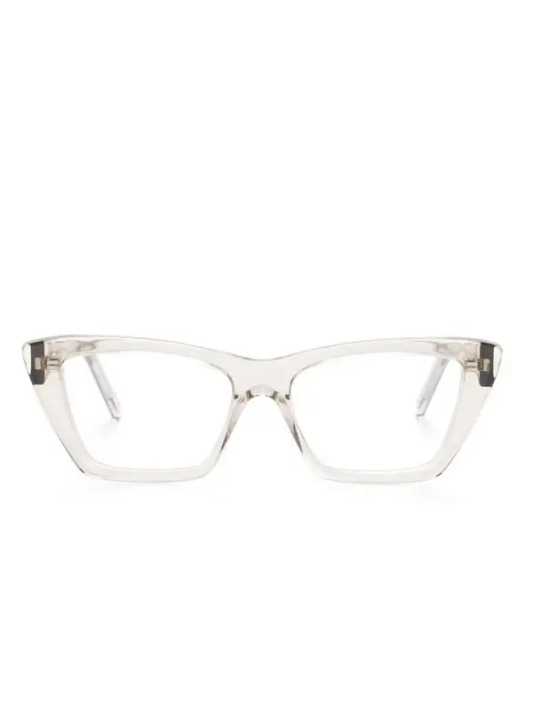 Saint Laurent Sl 657 Cat-eye Glasses - Neutrals