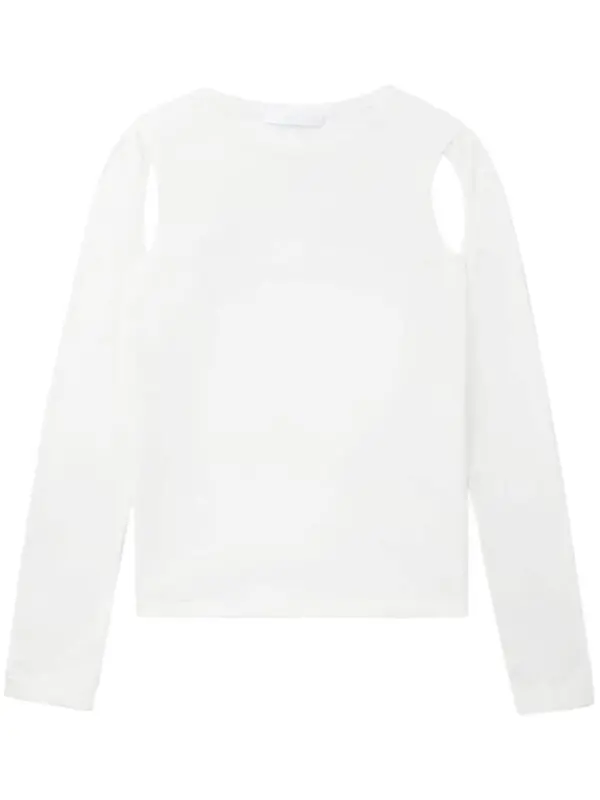 Helmut Lang Cut-out Fine-knit Jumper - White