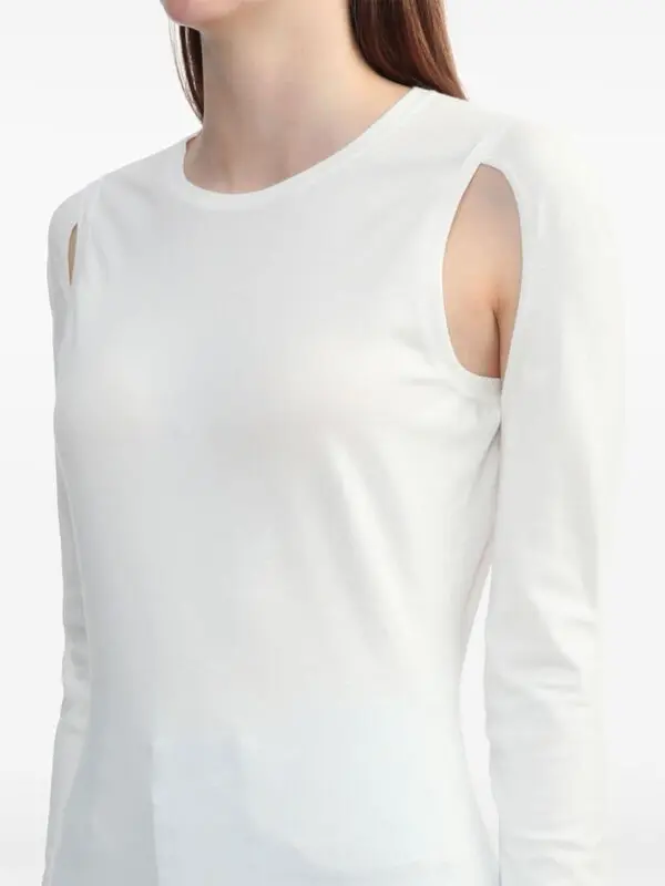 Helmut Lang Cut-out Fine-knit Jumper - White