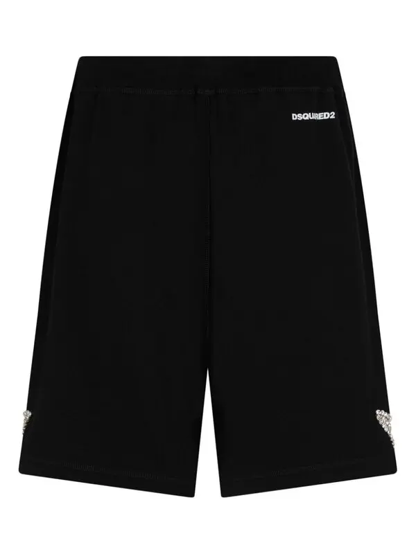 Dsquared2 Crystal-embellished Cotton Shorts
