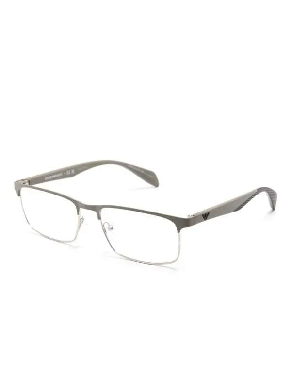 Emporio Armani Rectangle-frame Glasses - Grey