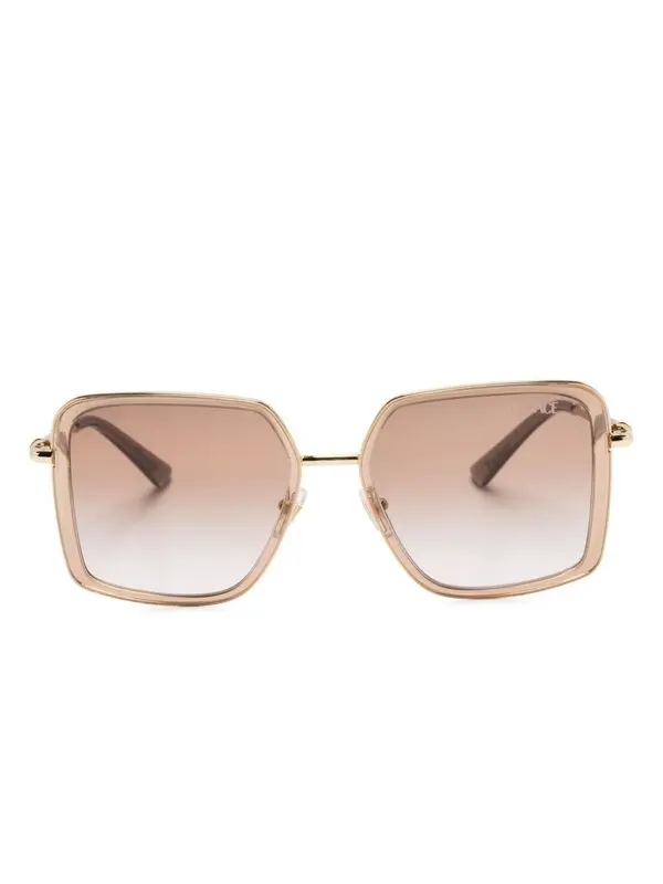 Versace Medusa Roller Square-frame Sunglasses - Brown