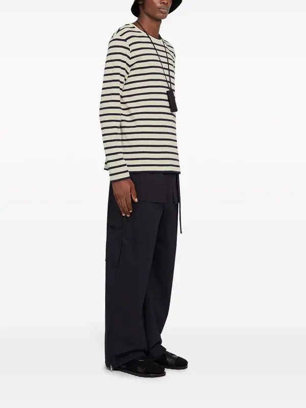 JIL SANDER Belted Wide-leg Trousers - Blue