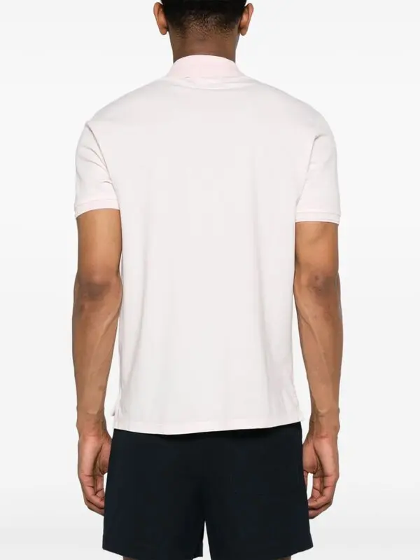 C.P. COMPANY Logo-patch Piqué Polo Shirt - Pink