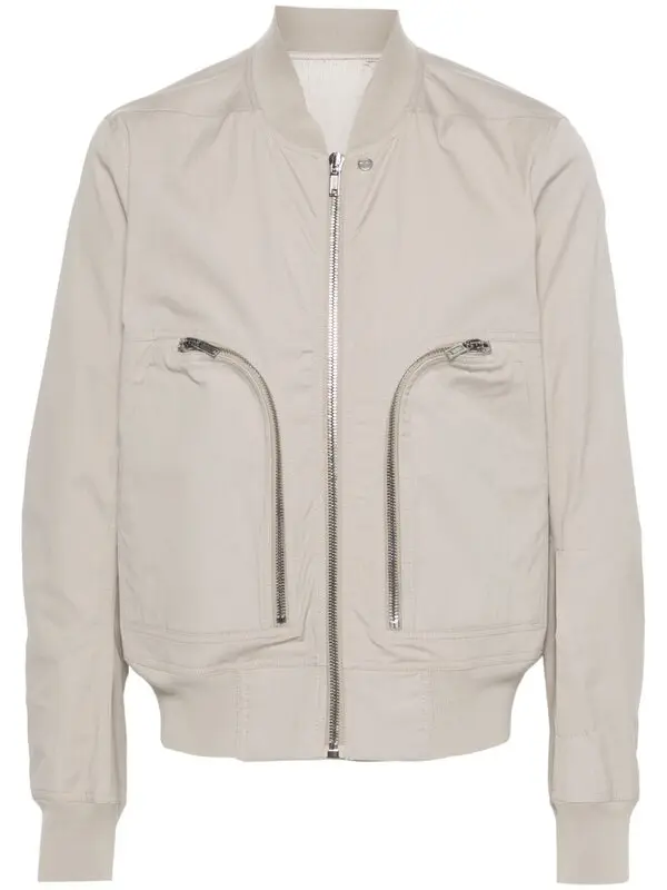 Rick Owens Bauhaus Flight Bomber Jacket - Neutrals