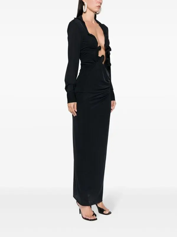 Christopher Esber Venus Plunging Maxi Dress - Black
