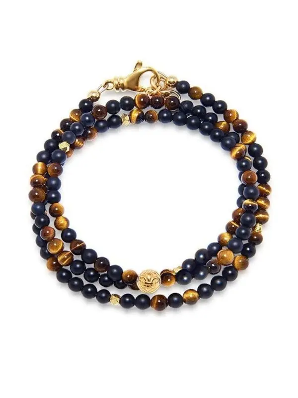 NIALAYA JEWELRY The Mykonos Beaded Bracelet - Gold
