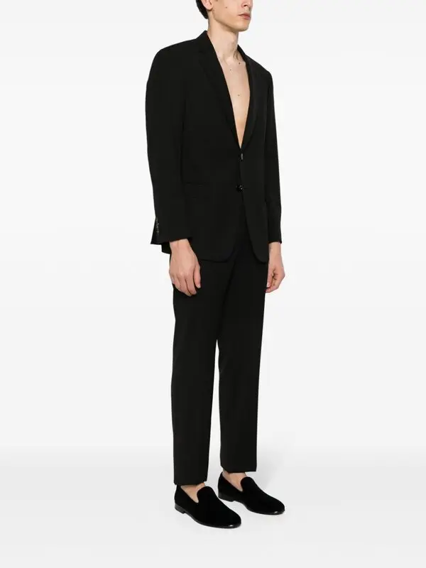 Giorgio Armani Twill Virgin-wool Suit - Black