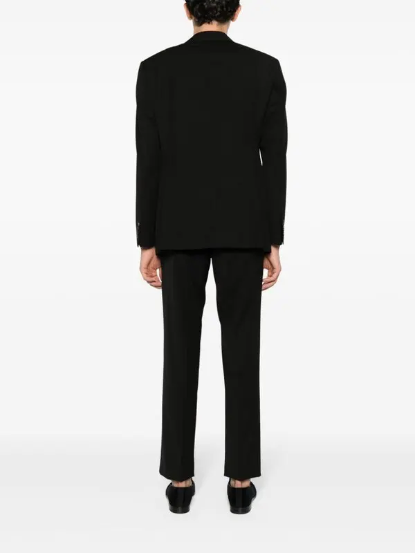 Giorgio Armani Twill Virgin-wool Suit - Black