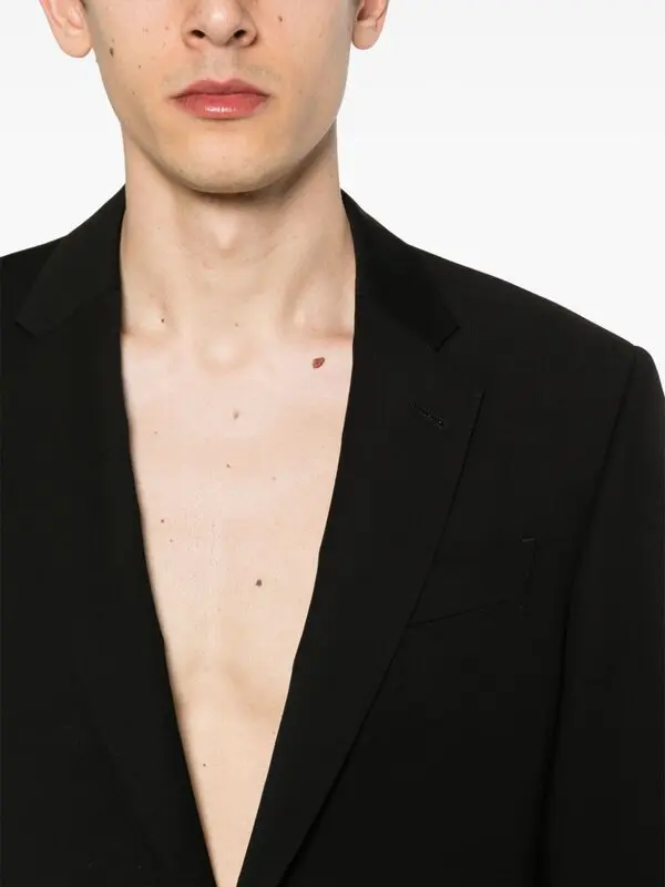 Giorgio Armani Twill Virgin-wool Suit - Black