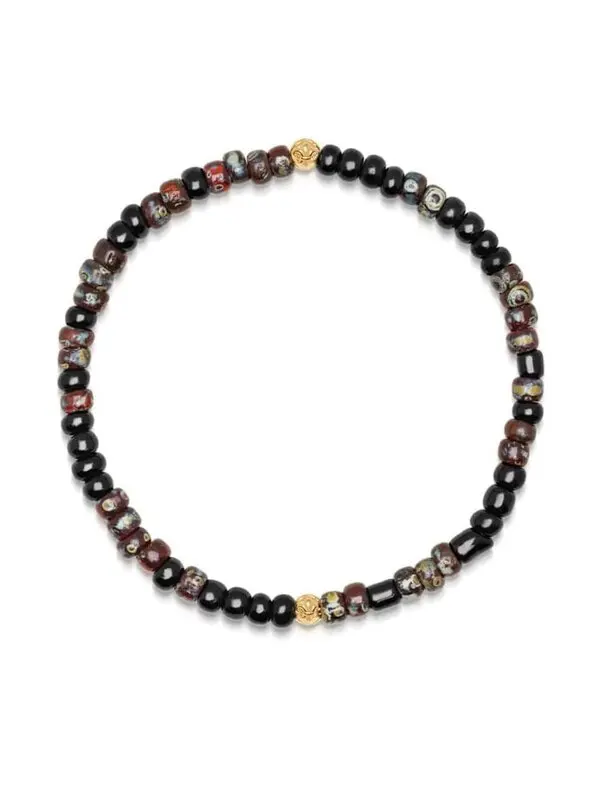 NIALAYA JEWELRY Japanese Miyuki Beaded Bracelet - Black