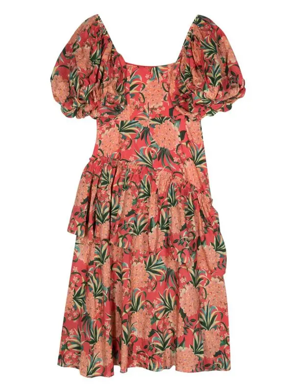 open lace back dress Cream Ainika Pineapple Ikat Maxi Dress