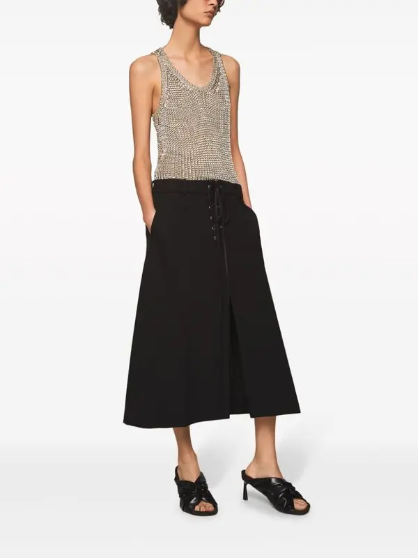 Stella McCartney A-line Wool Midi Skirt