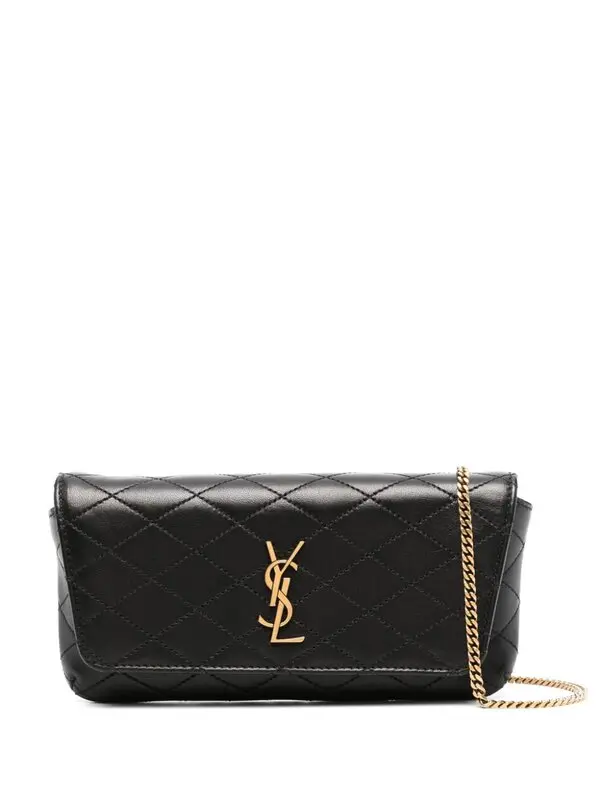 Saint Laurent Gaby Quilted Phone Case Bag - Black