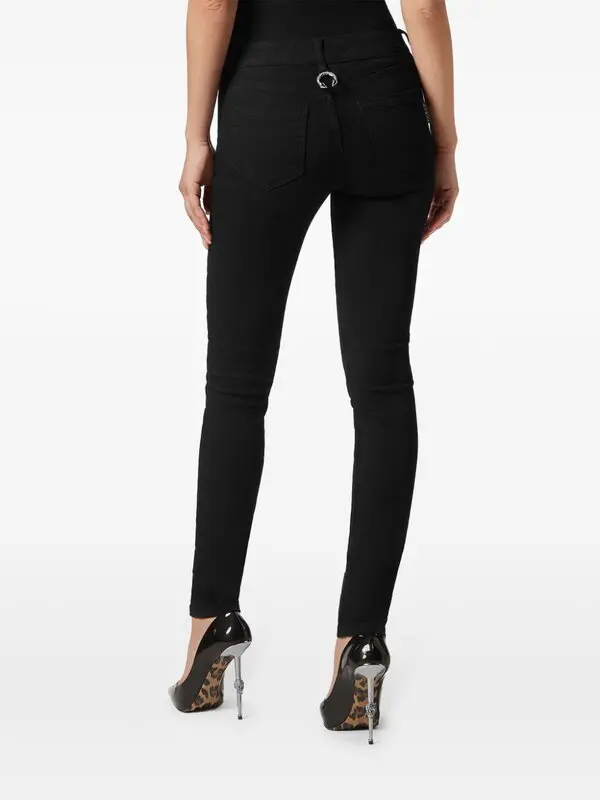 Philipp Plein Mid-rise Skinny Jeans - Black