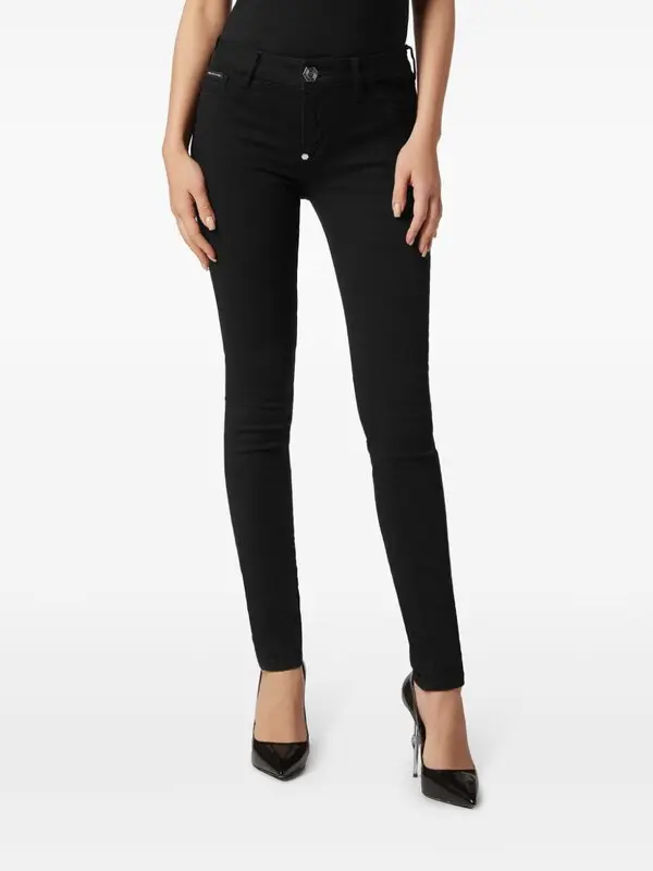 Philipp Plein Mid-rise Skinny Jeans - Black