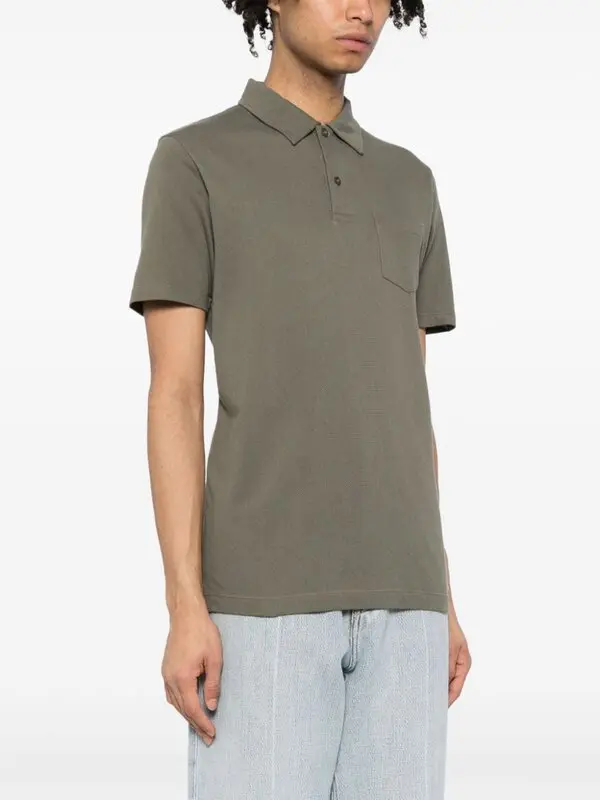 Sunspel Riviera Cotton Polo Shirt - Green