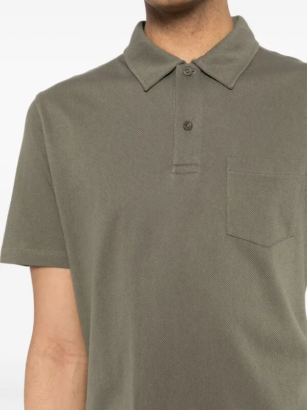 Sunspel Riviera Cotton Polo Shirt - Green