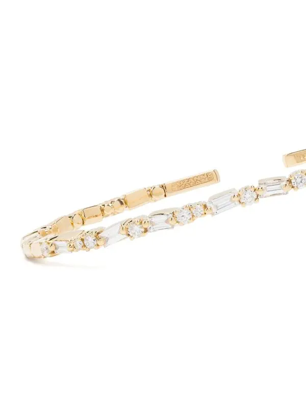 SUZANNE KALAN 18kt Yellow Diamond Open-cuff Bracelet
