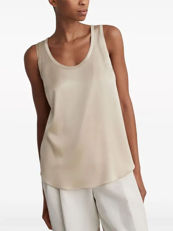 Brunello Cucinelli Round-neck Silk Top