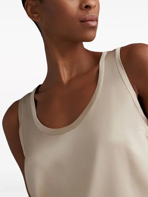 Brunello Cucinelli Round-neck Silk Top