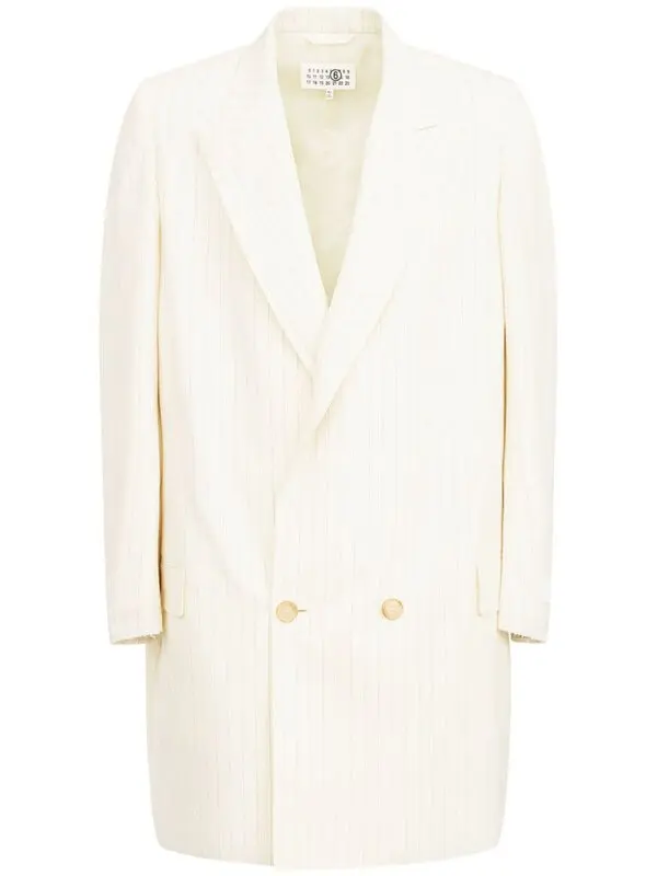 MAISON MARGIELA Pinstripe Double-breasted Blazer