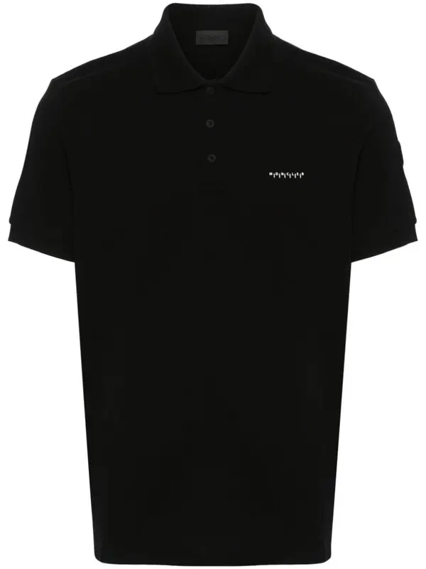Moncler Rubberised-logo Polo Shirt