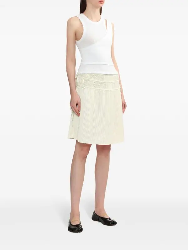 Helmut Lang Strap-detail Pleated Midi Skirt
