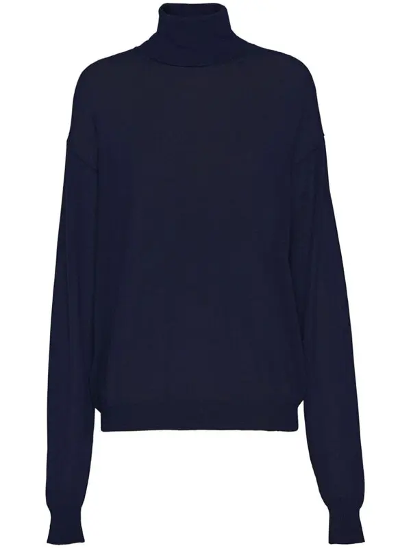 Prada Cashmere Roll-neck Jumper - Blue