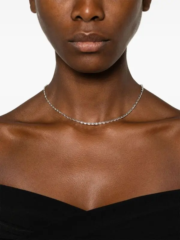 SUZANNE KALAN 18kt White Gold Linear Diamond Tennis Necklace